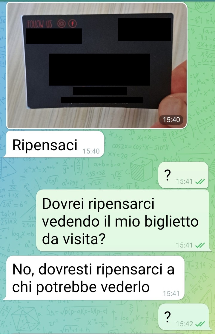 Approccio con ricatto